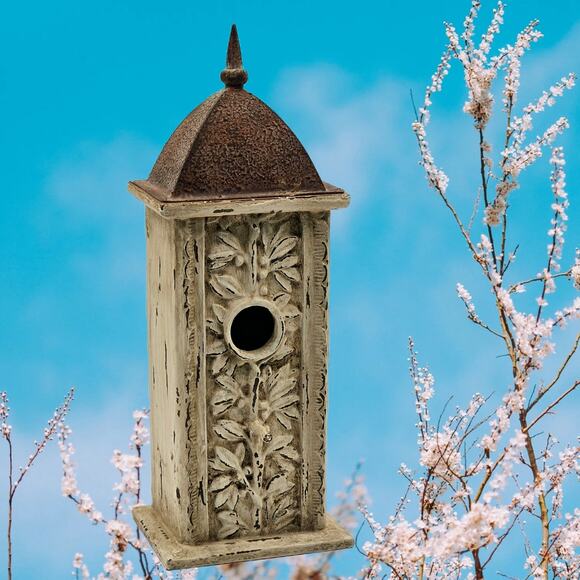Nobrand | Accents | Garden Decor Rustic Beige Bird House With Vintage ...